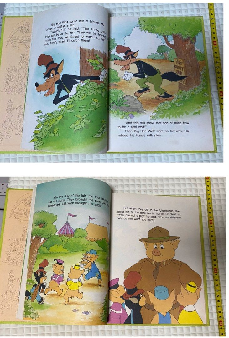 Vintage Walt Disney Li'l Wolf Saves The Day Book 1986 Fun to Read Vol ...