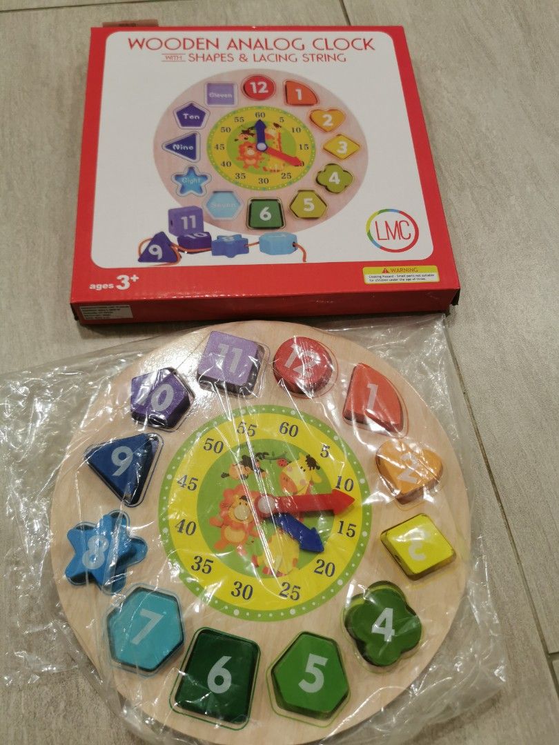 Wooden Analog Clock Hobbies And Toys Toys And Games On Carousell
