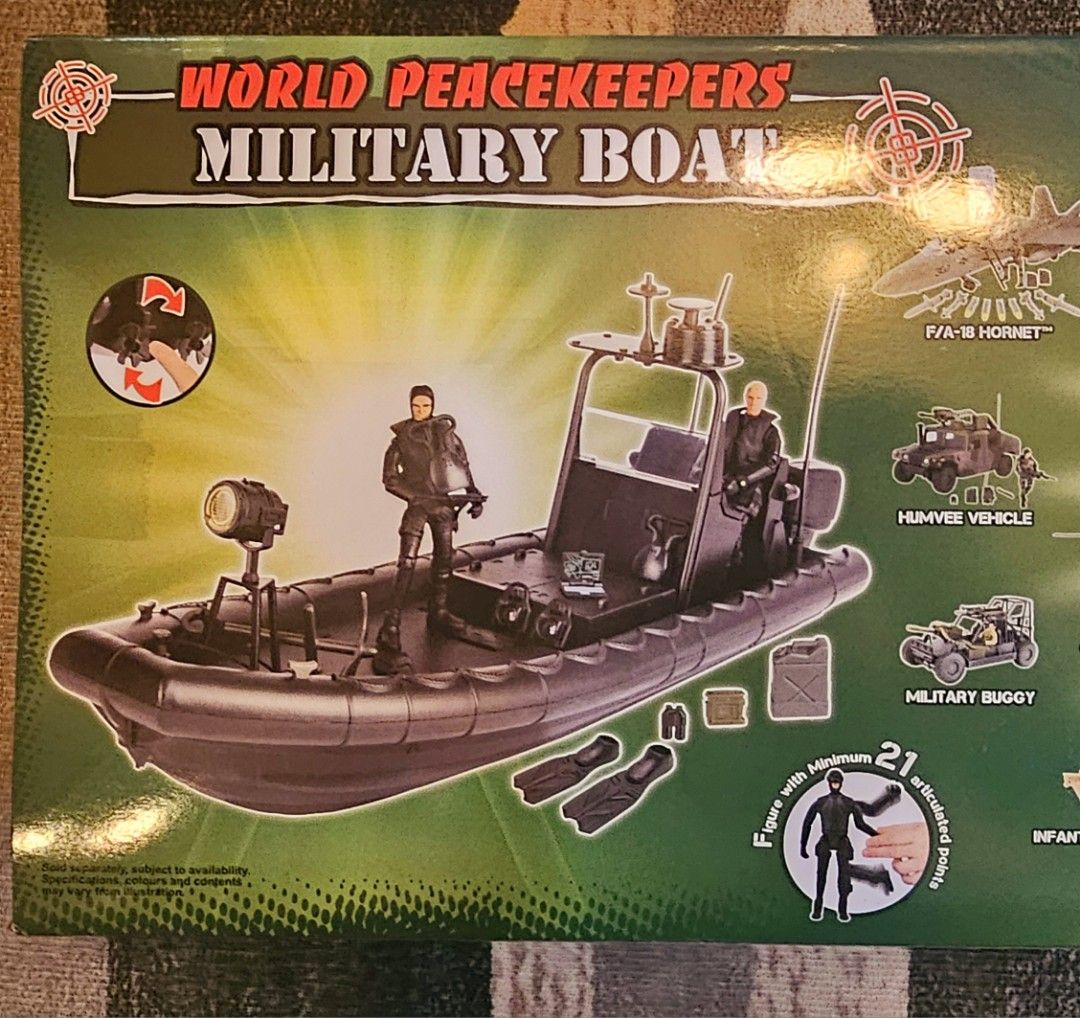 World Peacekeepers Patrol Boat Ship 3.75 1:18 GI Joe scale PGV Joytoy ...