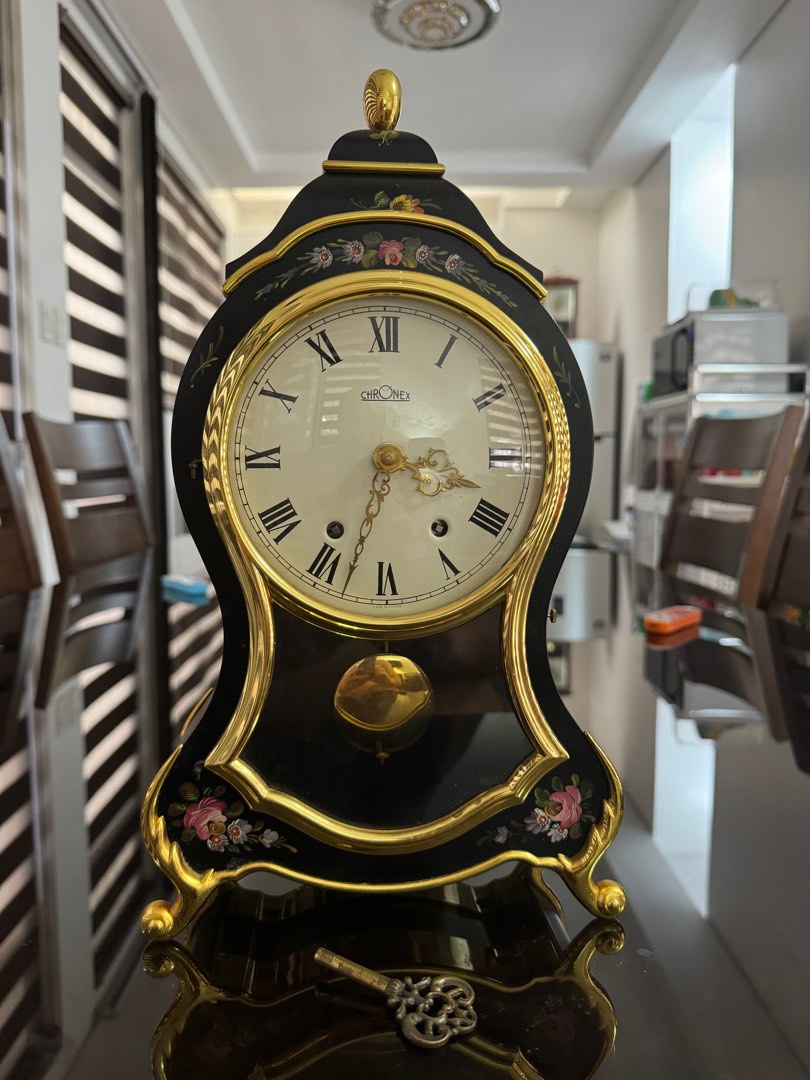 Wow! Beautiful “Peanut Style” Windup 8 day Clock!, Furniture & Home ...