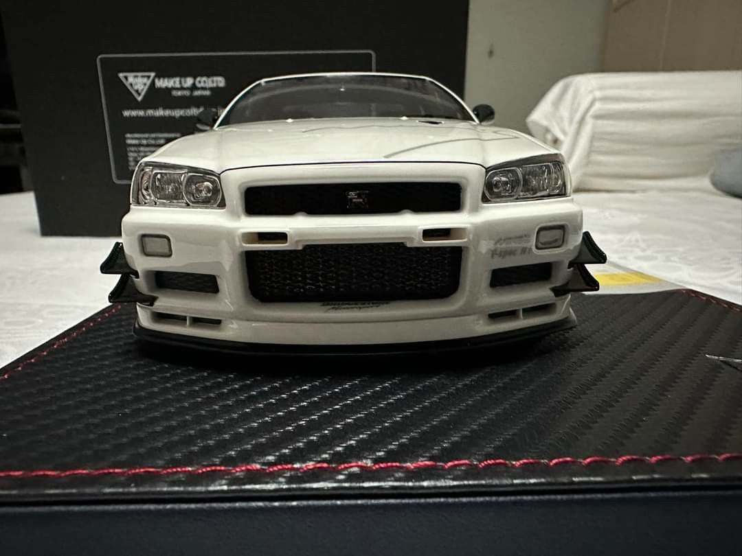 1/18 Make up IDEA Mines Nissan Skyline GT-R R34 with Rays Wheel not autoart kyosho, Hobbies ...