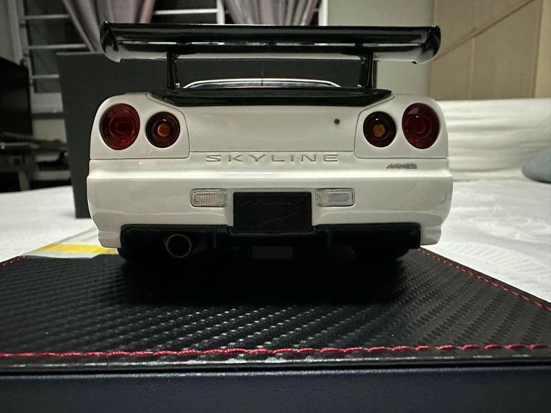 1/18 Make up IDEA Mines Nissan Skyline GT-R R34 with Rays Wheel not autoart kyosho, Hobbies ...