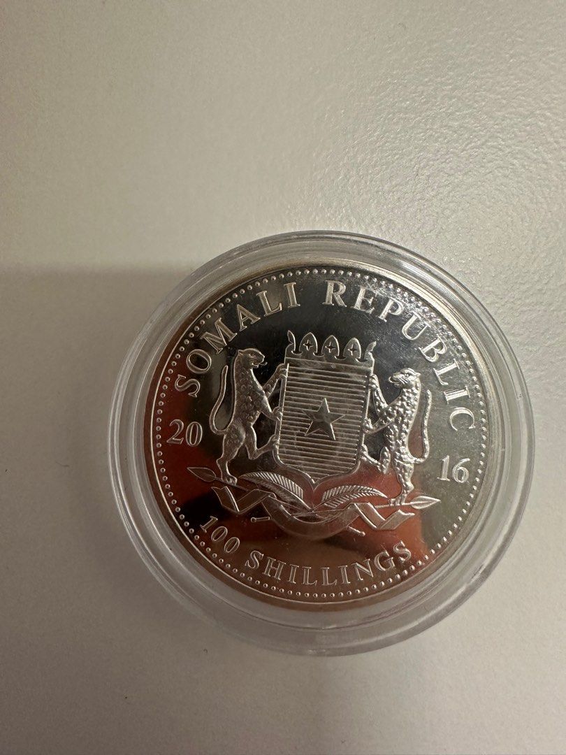 1 oz 9999 Silver Somalia Elephant 2016 Coin Colorized and Gold Gilded ...