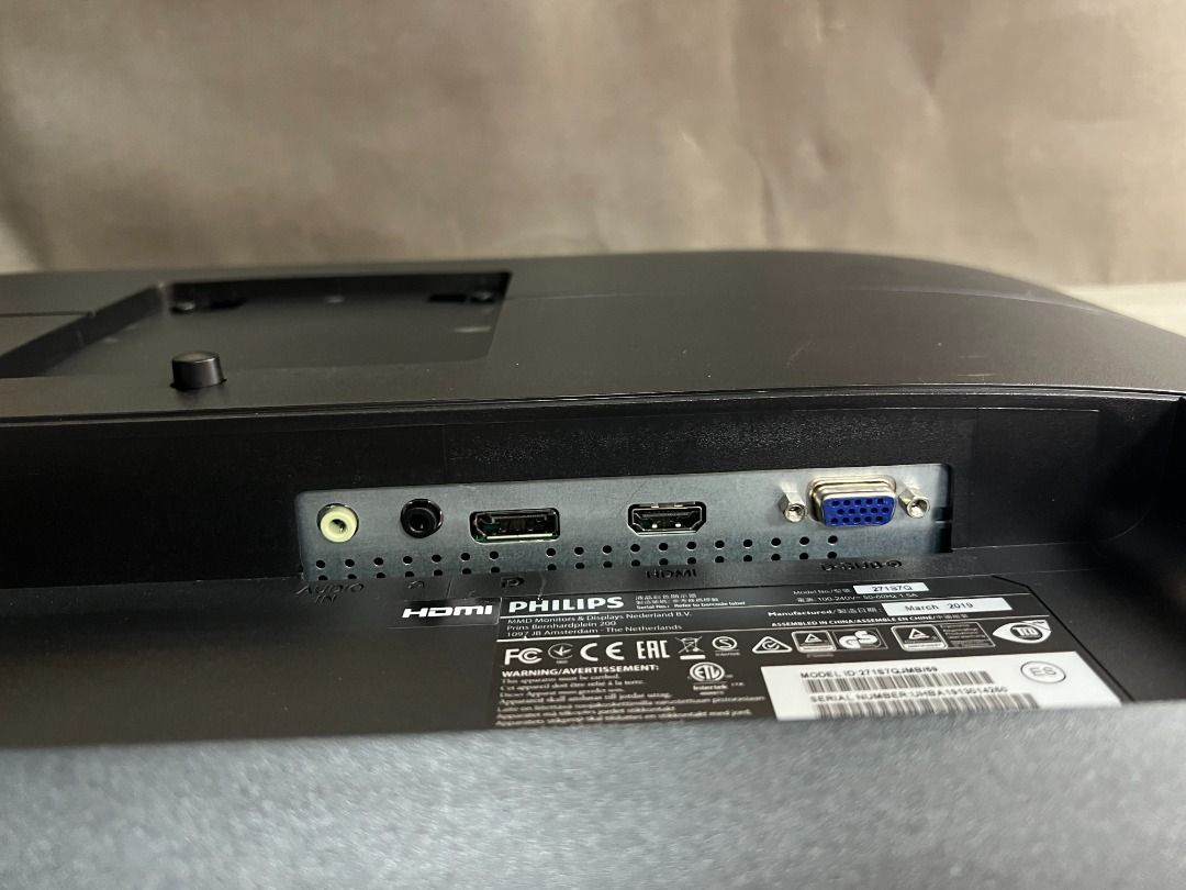 Philips 271S7QJMB - 27 Inch FHD Monitor, 60Hz, 5ms, IPS , Height Adjust ...