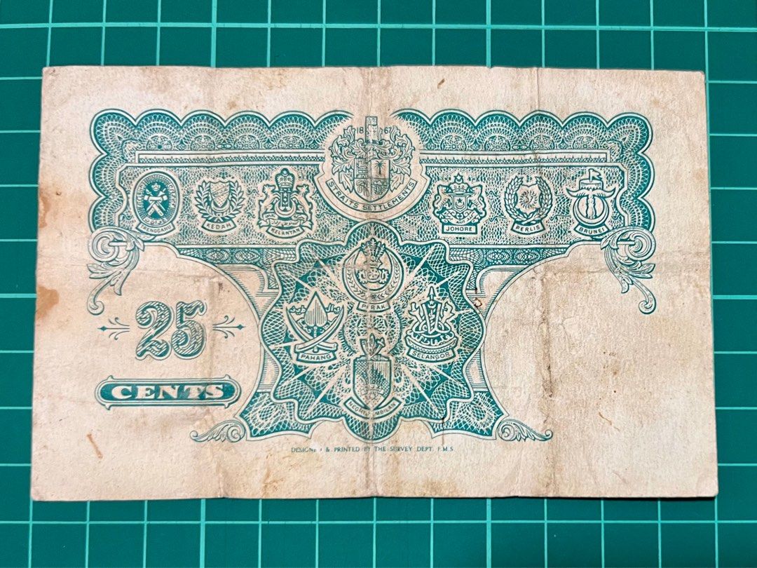25cents BOCOC Malaya 1940, Hobbies & Toys, Collectibles & Memorabilia, Currency on Carousell
