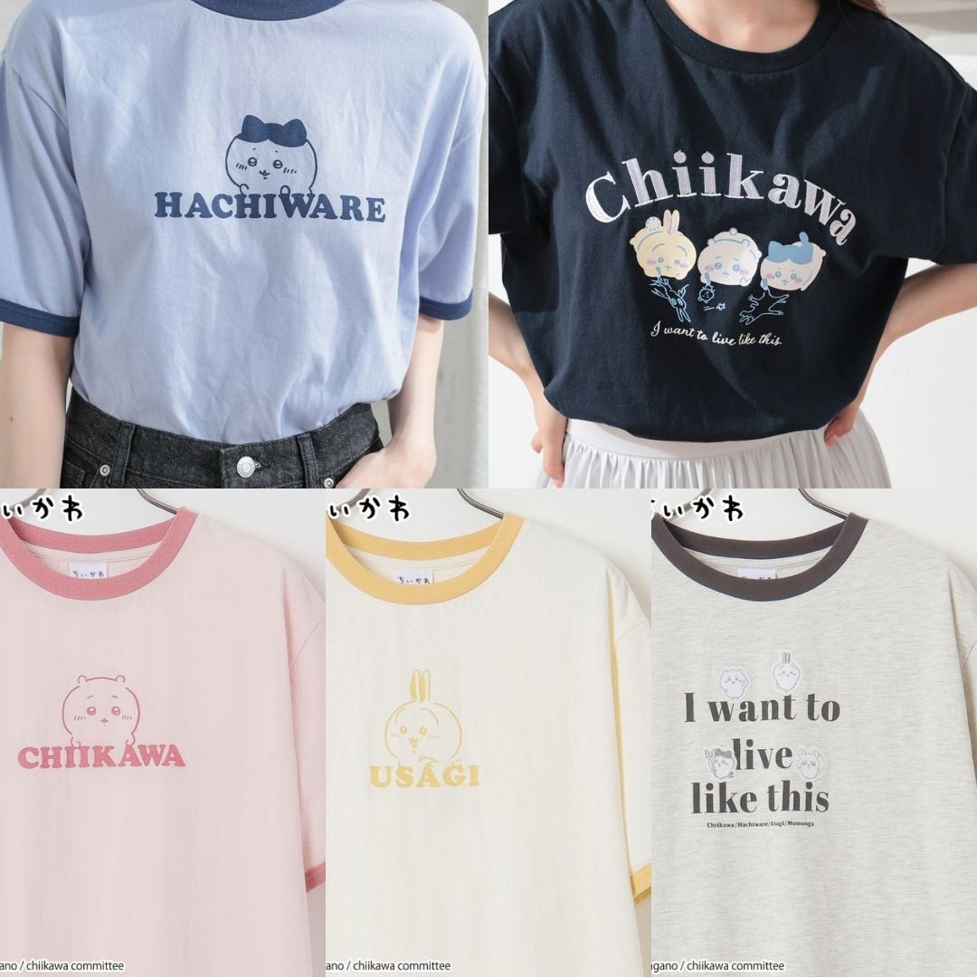 日本直送 Honeys Chiikawa 短袖 Tee - 日本代購 吉伊卡哇 兔仔 八字貓 小八貓 飛鼠 Tee-shirt tee 男裝 ...