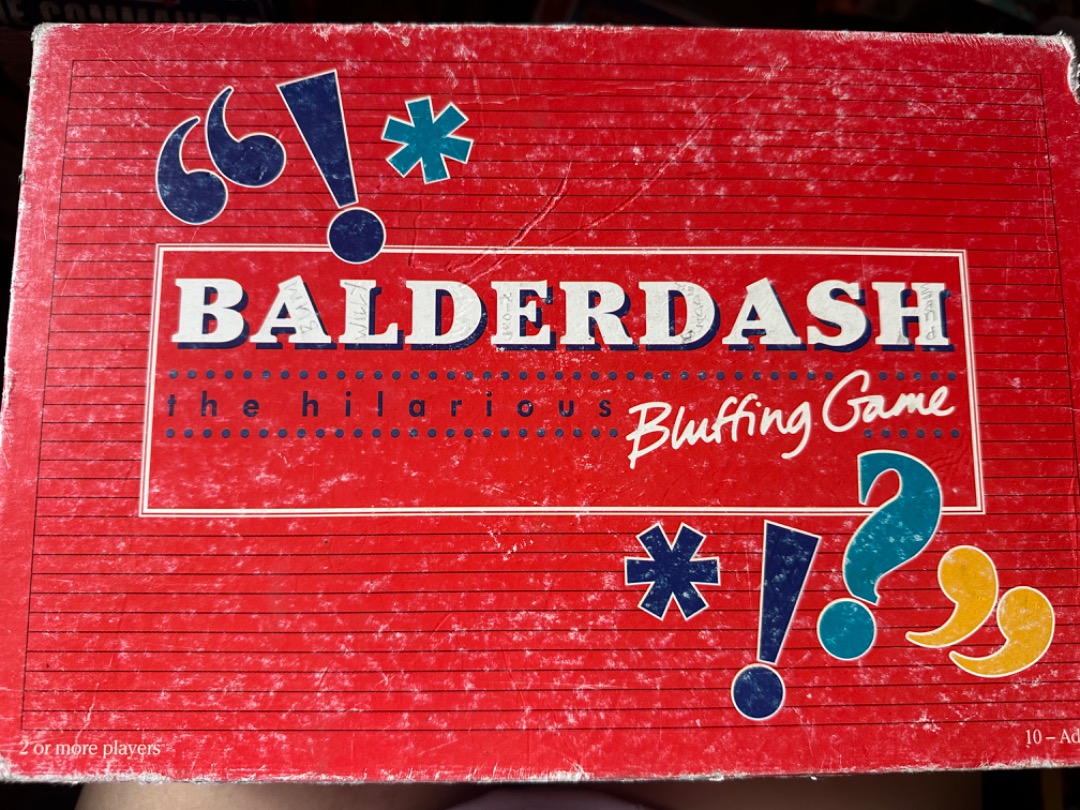 Vintage BALDERDASH BLUFFING GAME - MB GAMES 1992 edition, Hobbies ...