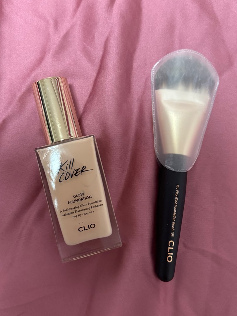 Clio Kill Cover Glow Foundation w/ Brush, Beauty & Personal Care, Face ...