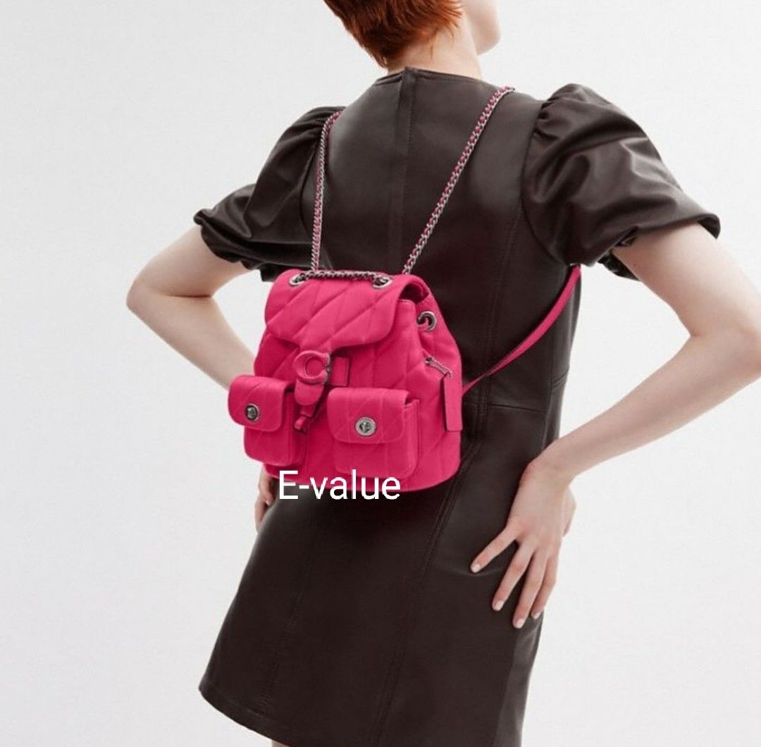 Coach Original Rose Pink Tabby Crossbody Backpack With Turnlock Button ...