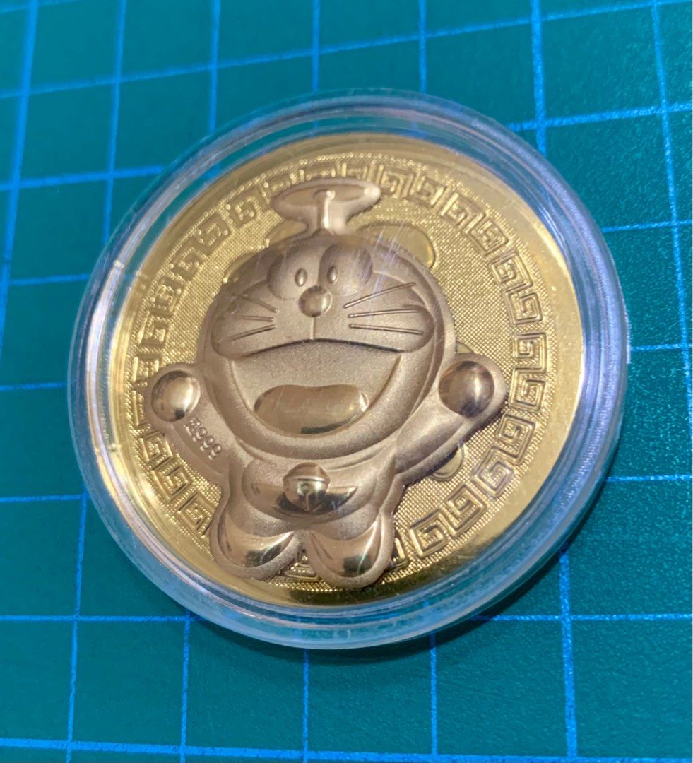 Doraemon Gold Coin, Hobbies & Toys, Memorabilia & Collectibles, Fan Merchandise on Carousell