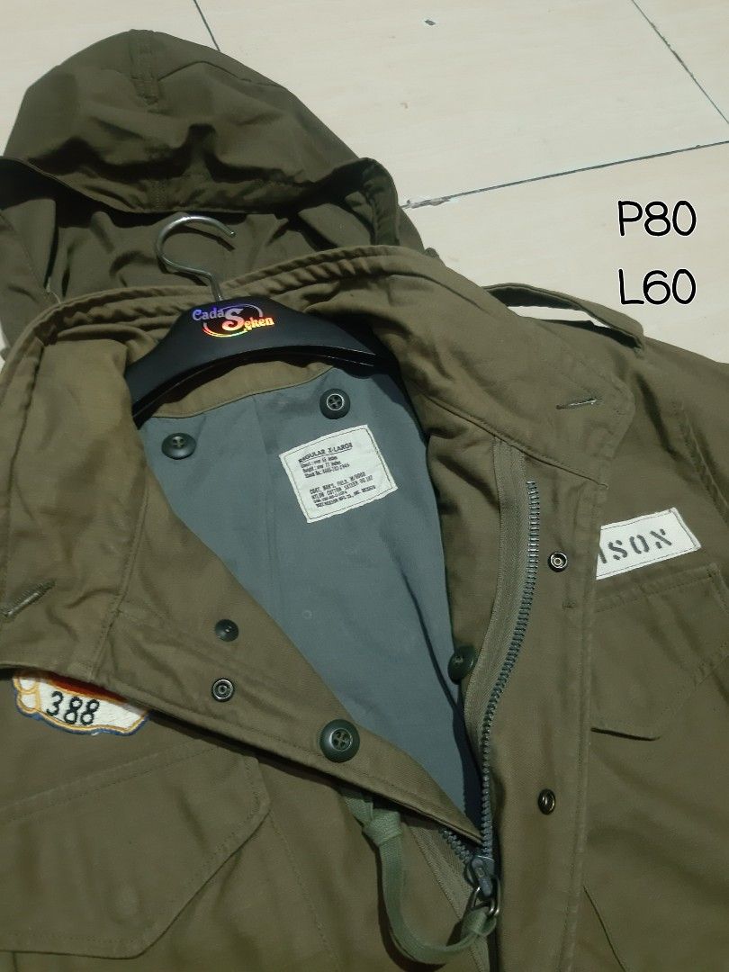 Field Jaket Army Parka M65 Buzz Rickson, Fesyen Pria, Pakaian , Baju ...