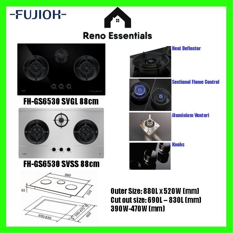 Fujioh Hood & Cooker hob FR-MS2390R FH-GS5030 SVGL FH-GS5030 SS FH ...