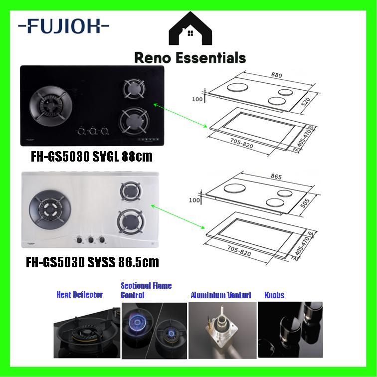 Fujioh Hood & Cooker hob FR-MS2390R FH-GS5030 SVGL FH-GS5030 SS FH ...