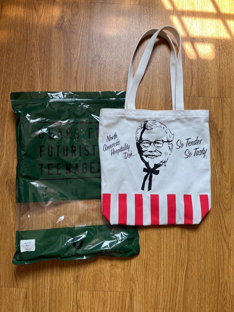 Human Made x KFC tote bag, Men's Fashion, Bags, Belt bags, Clutches and ...