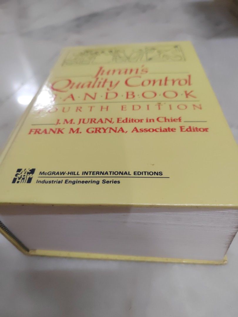 Juran's Quality Control Handbook 4th Edition, Hobbies & Toys, Books ...