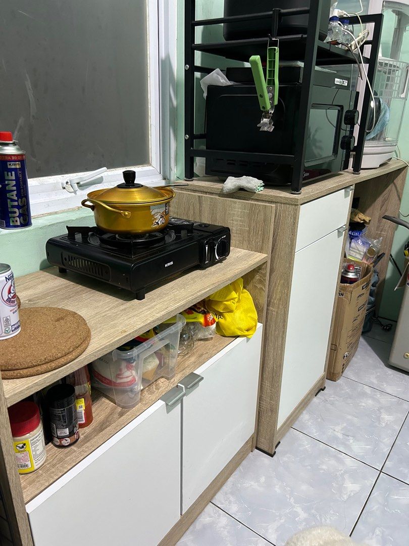 Laci/lemari/ kitchen set / meja kerja warna Putih, Perabotan Rumah di ...