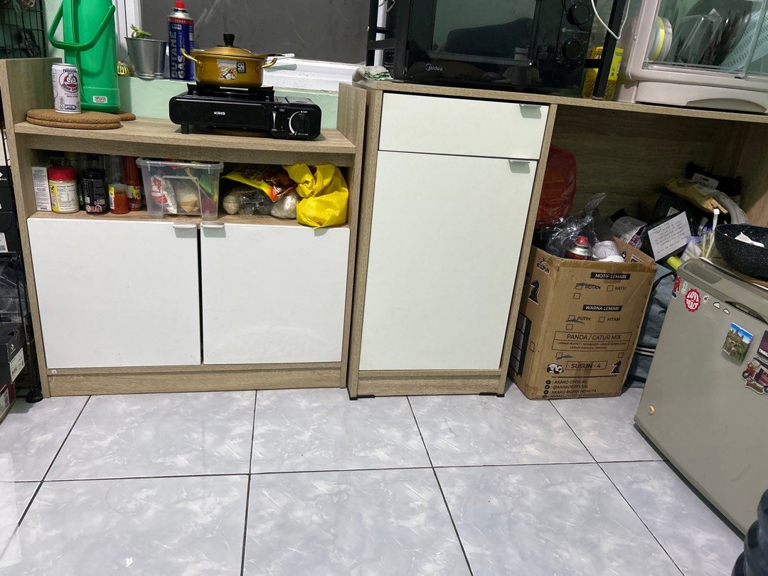 Laci/lemari/ kitchen set / meja kerja warna Putih, Perabotan Rumah di ...