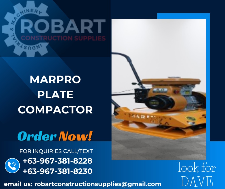 MARPRO PLATE COMPACTOR, Commercial & Industrial, Construction Tools ...