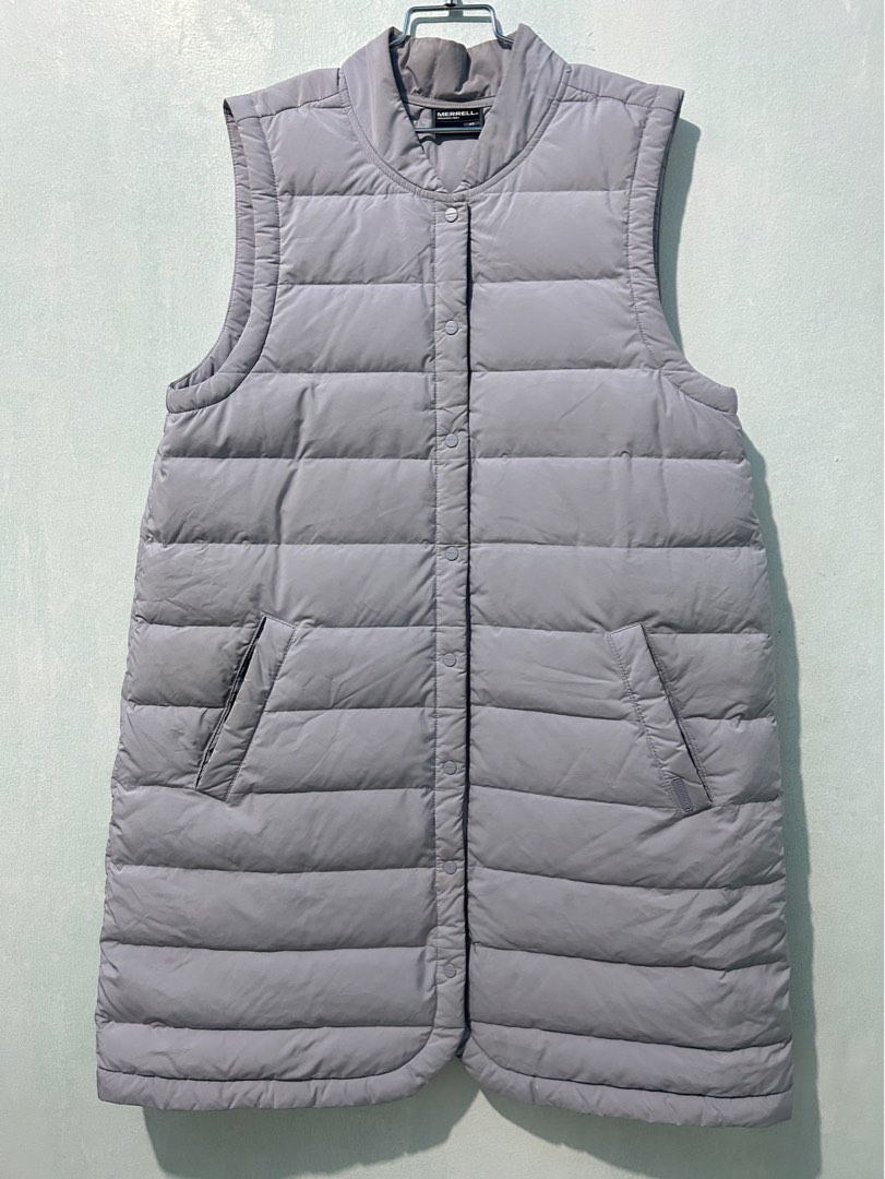 Merrell Long Puffer Vest, Women's Fashion, Coats, Jackets and Outerwear ...