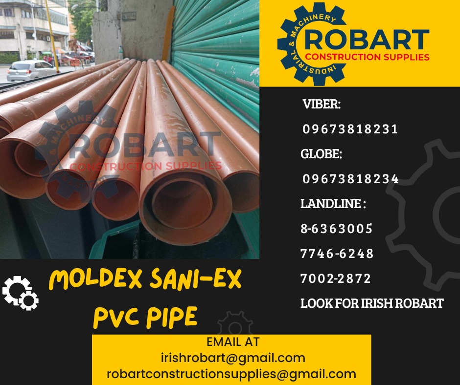 Moldex Sani-Ex PVC Pipe, Commercial & Industrial, Construction Tools ...