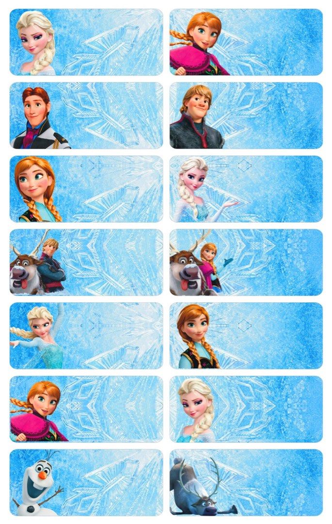 Frozen Elsa Name Stickers on Carousell