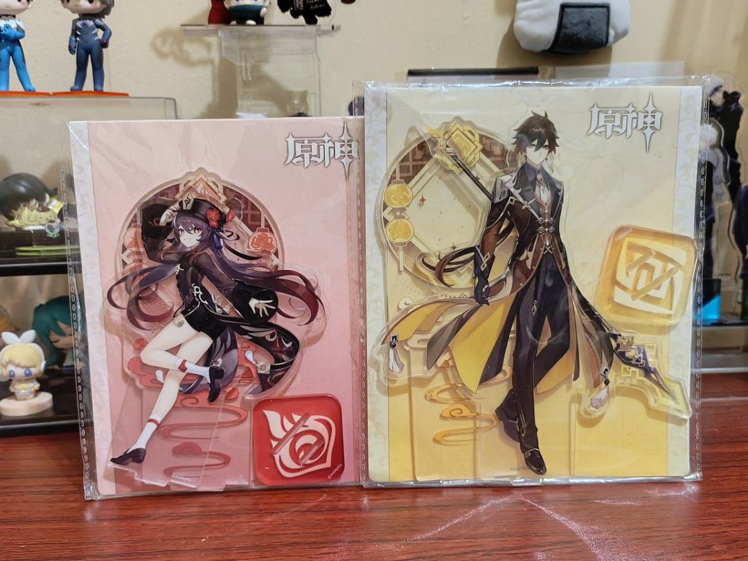 Official Genshin Impact Acrylic Standee Merch Hu Tao and Zhongli ...