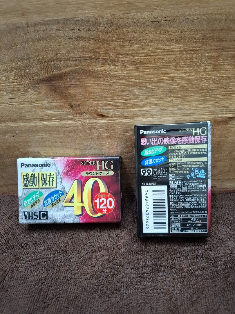 panasonic HG 錄影帶 VHS C NV-TC40HGK 2片全新未拆封 合售199塊, 相機攝影, 攝影配件, 其他攝影配件在旋轉拍賣