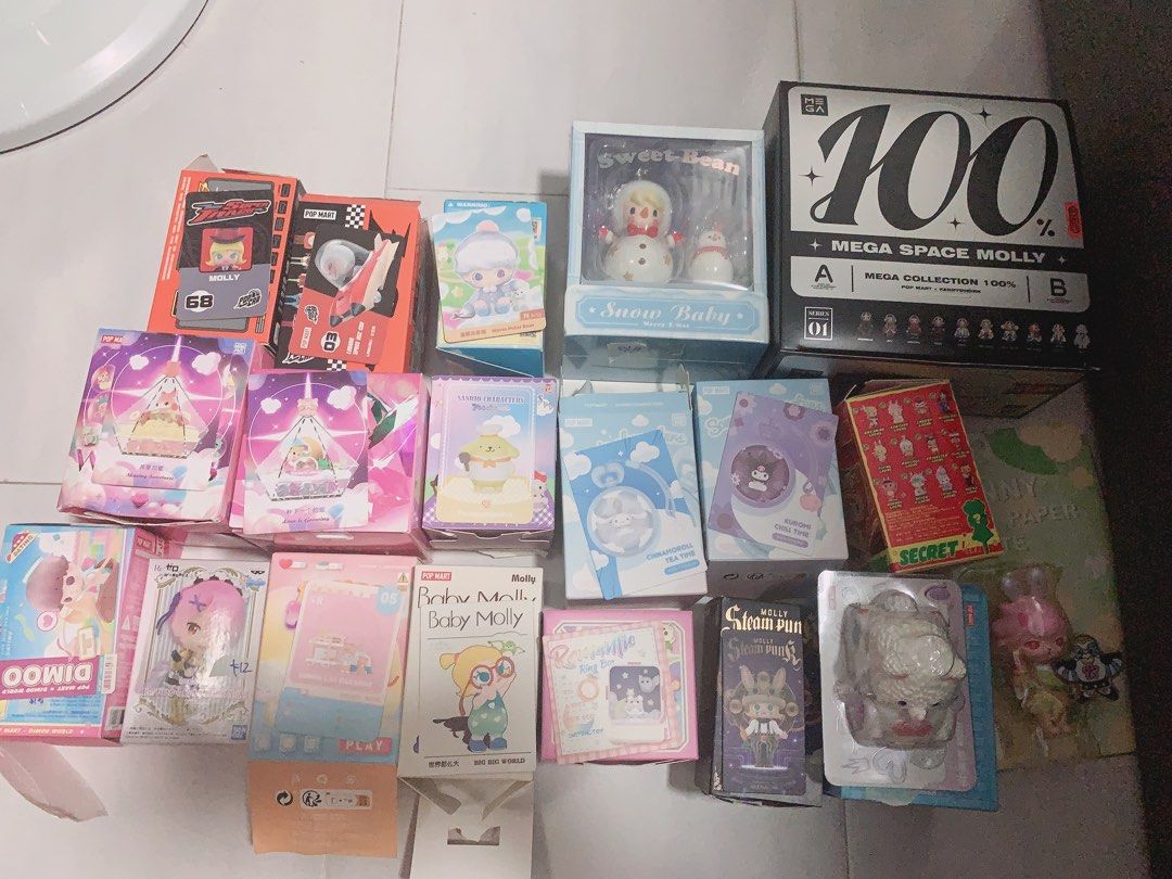 Pop mart blind box dimoo molly sweet bean labubu Cinnamonroll kuromi ...