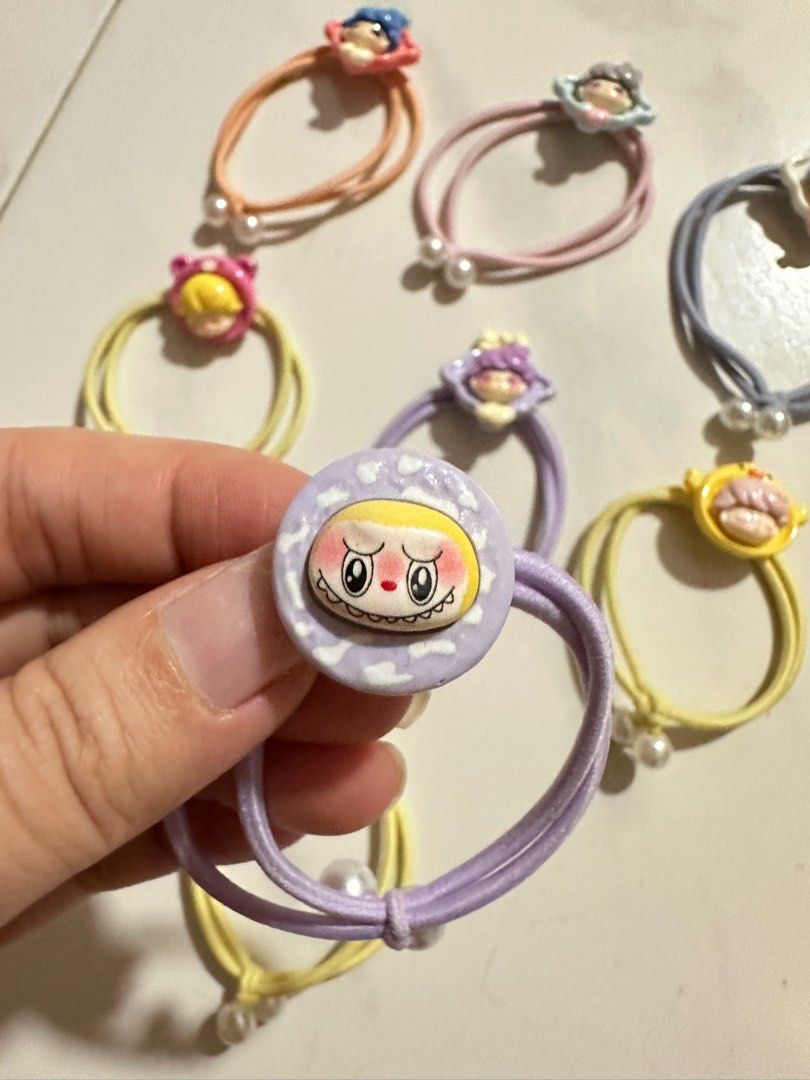Pop mart Dimoo & Labubu Hair ties, Women's Fashion, Jewelry ...