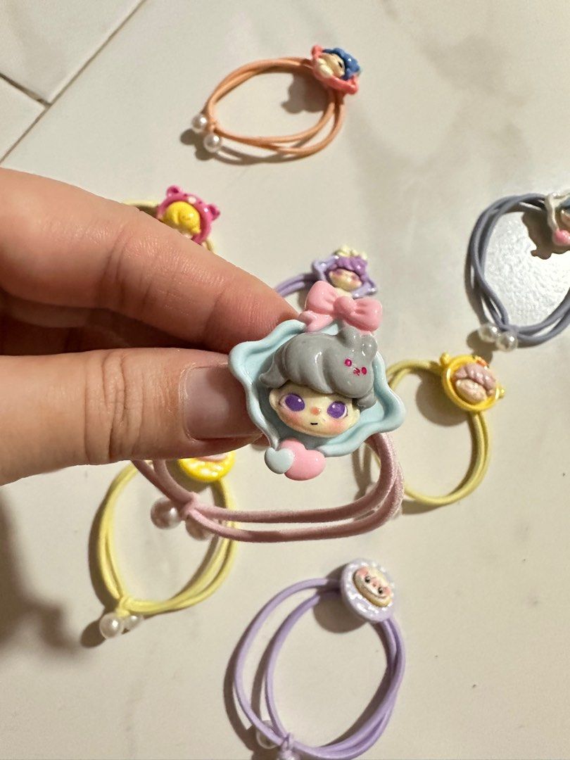 Pop mart Dimoo & Labubu Hair ties, Women's Fashion, Jewelry ...