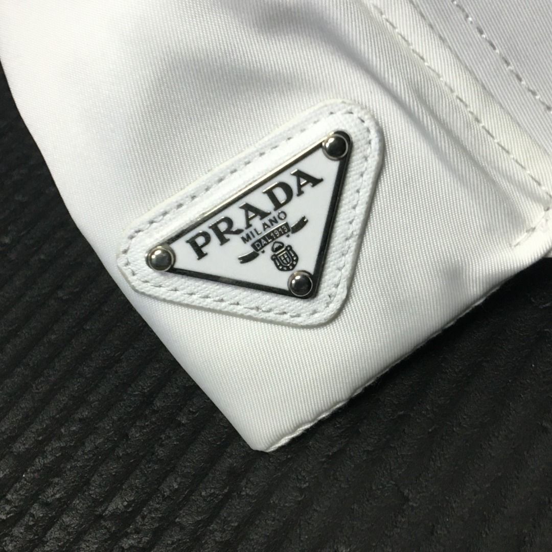 PRADA WHITE SIDE LOGO CAP, Men's Fashion, Watches & Accessories, Caps ...