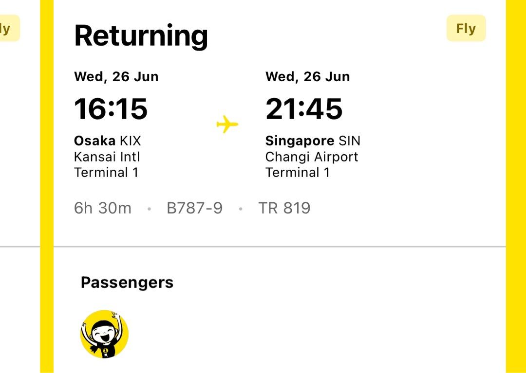 Scoot Flight Ticket from Singapore(SIN)-Japan(Osaka, KIX); 19 June - 26 ...