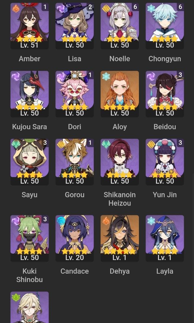 C6 Yelan Genshin account + Stacked Honkai Star Rail account (buy both ...