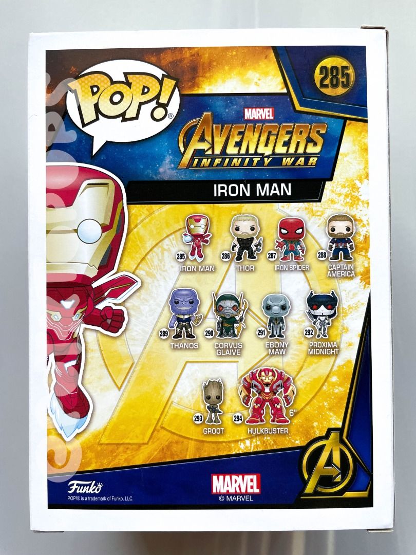 [SUN FADED BOX] Funko Pop Marvel Iron Man Tony Stark Red Chrome 285 ...