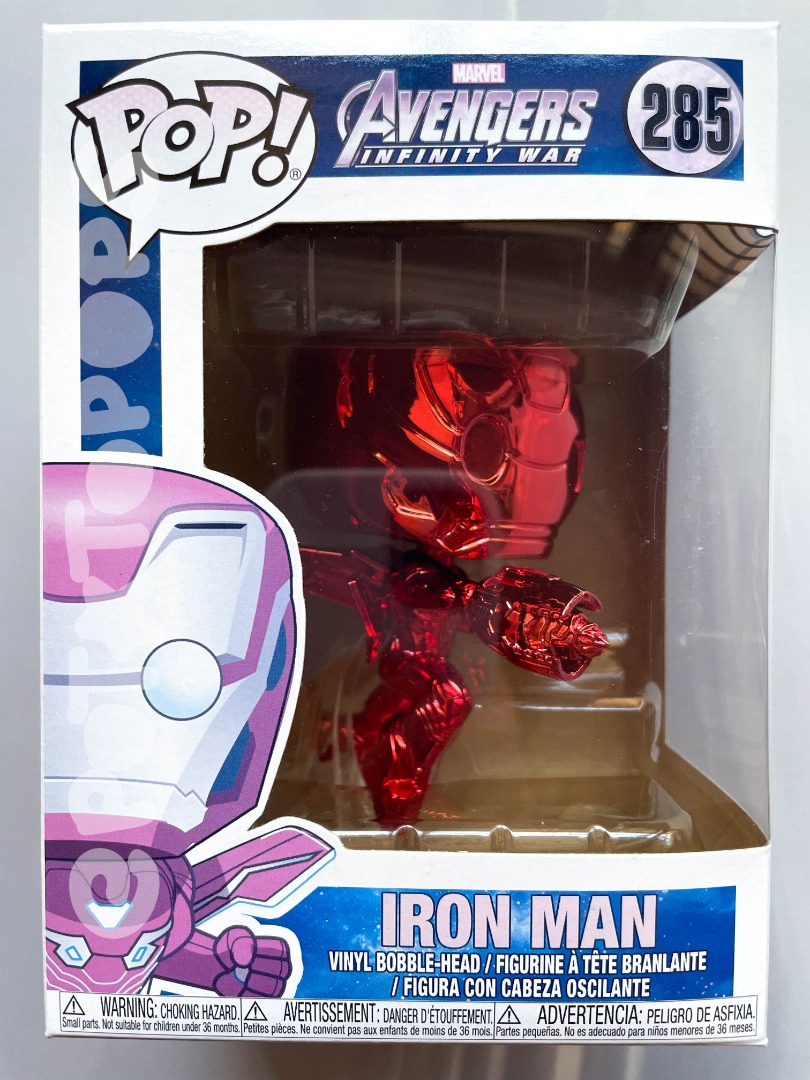 [SUN FADED BOX] Funko Pop Marvel Iron Man Tony Stark Red Chrome 285 ...