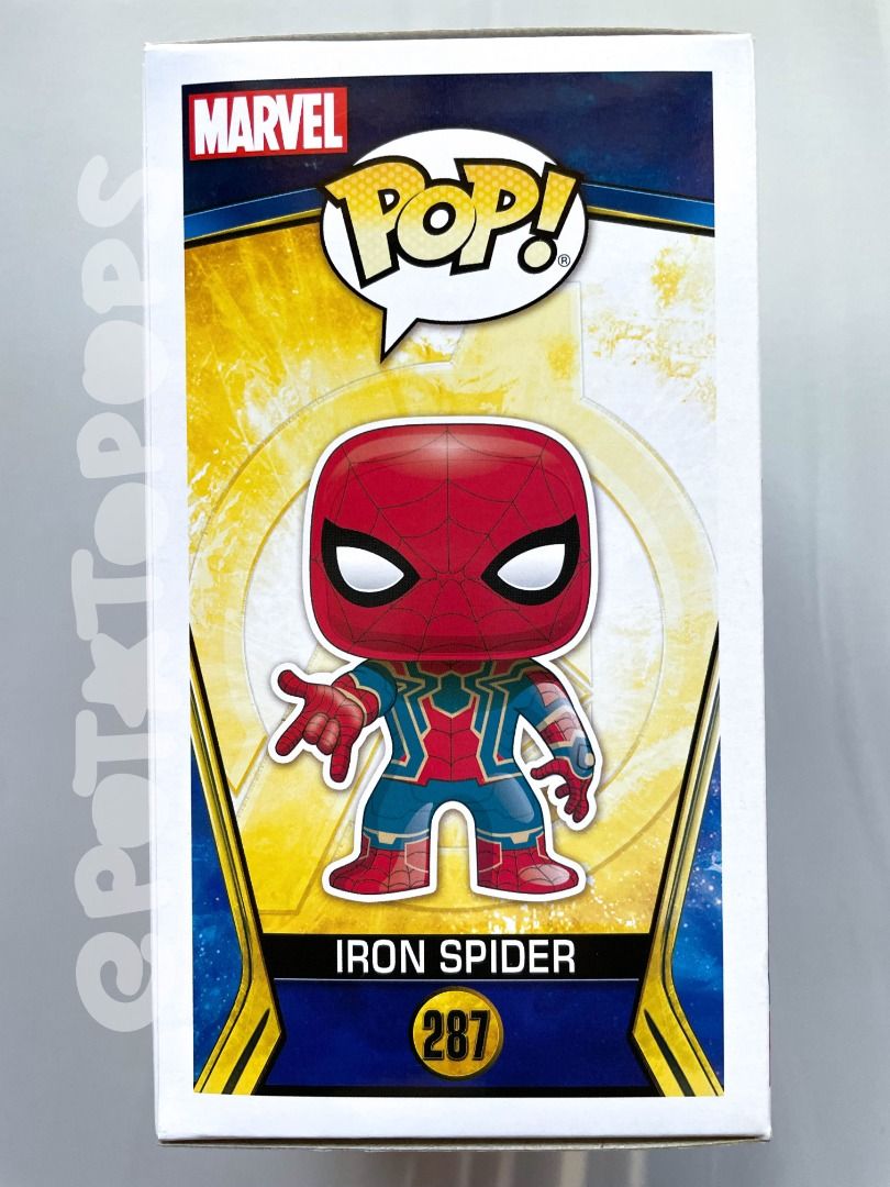 [SUN FADED BOX] Funko Pop Spider-man Iron Spider Red Chrome 287 ...