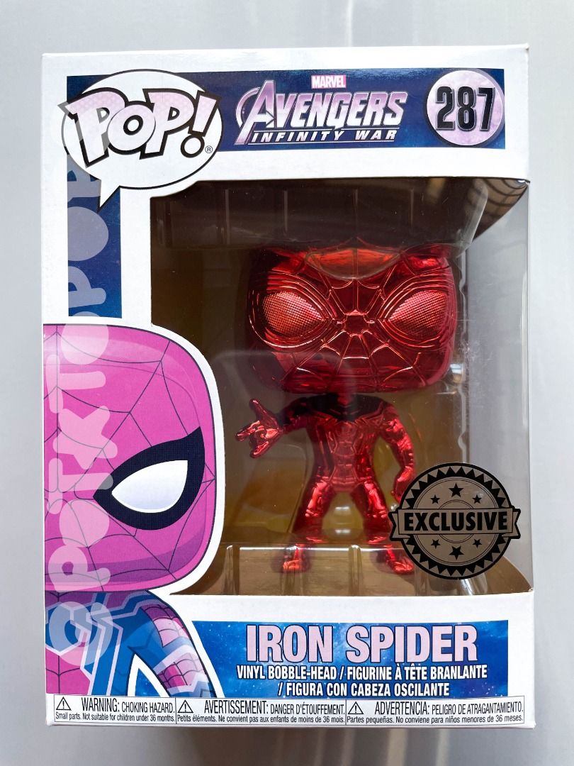 [SUN FADED BOX] Funko Pop Spider-man Iron Spider Red Chrome 287 ...