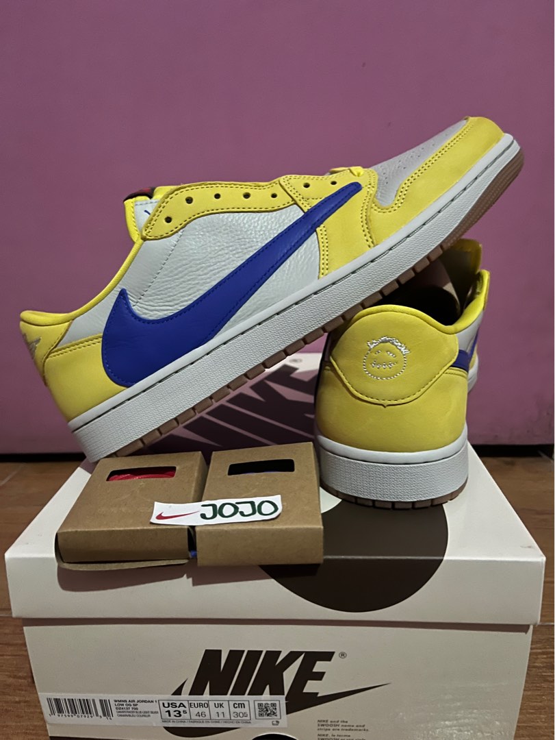 TRAVIS SCOTT CANARY , Men's Fashion, Footwear, Sneakers on Carousell