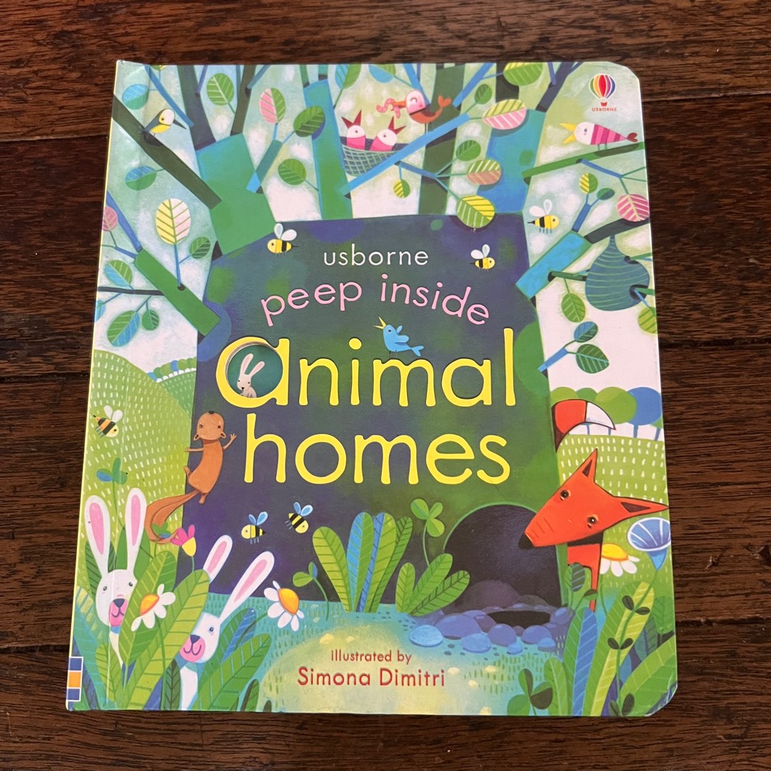 Usborne Peep Inside Animal Homes lift the flap board book, Hobbies ...