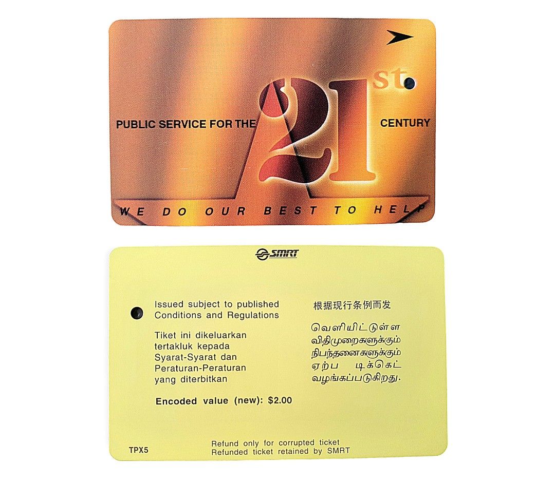 Vintage SMRT Transit Link Card Public Service for the 21st Century mint ...