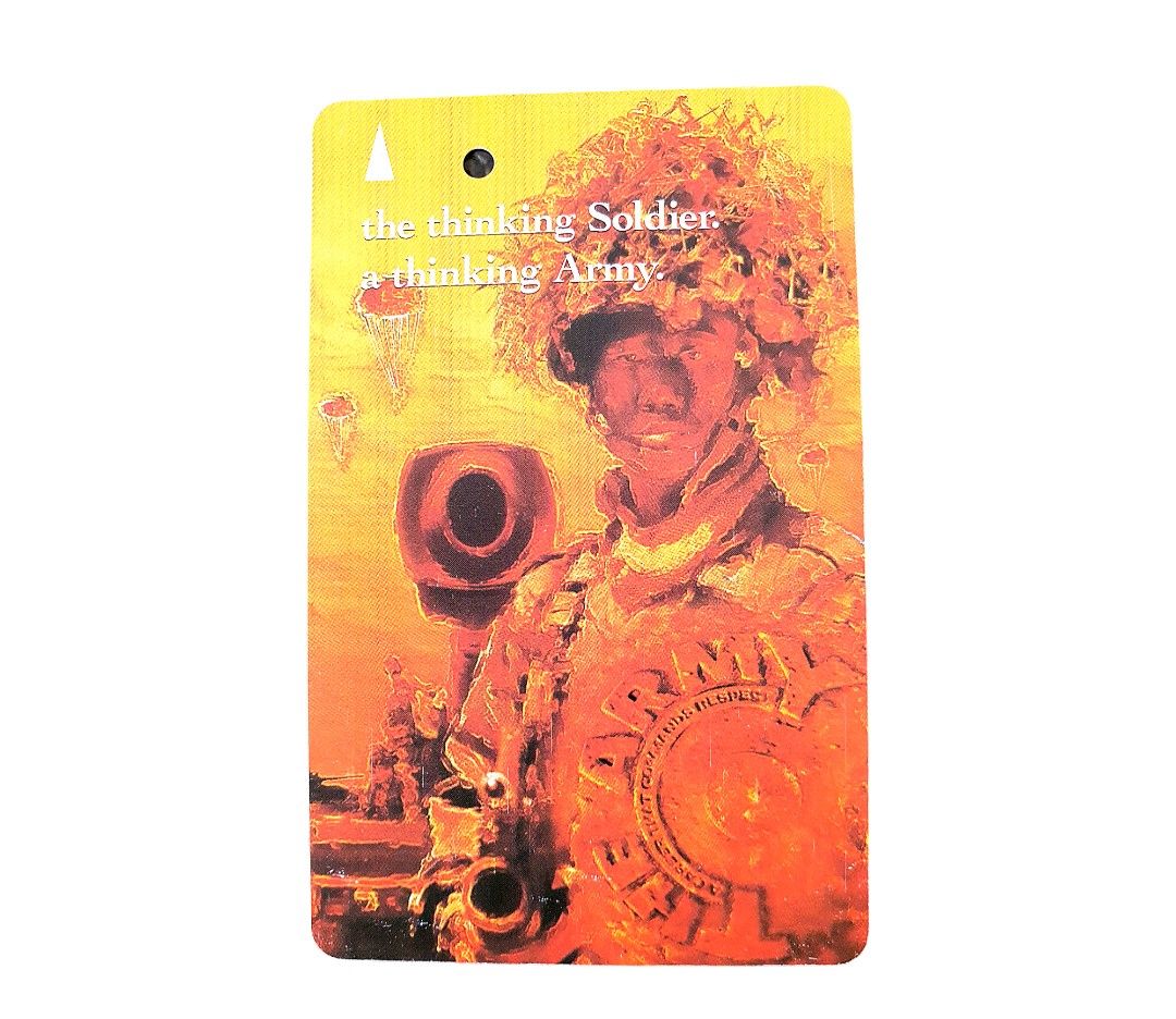 Vintage SMRT Transitlink collectible Farecard SAF Army Thinking Soldier ...