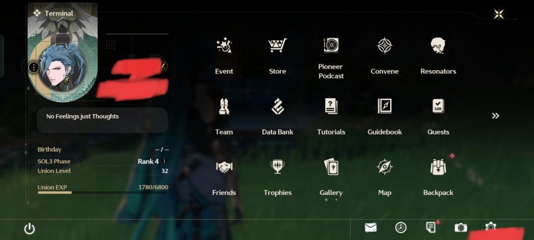 Wuthering Waves Union Level 33 databank rank 15 Account SEA Server ...