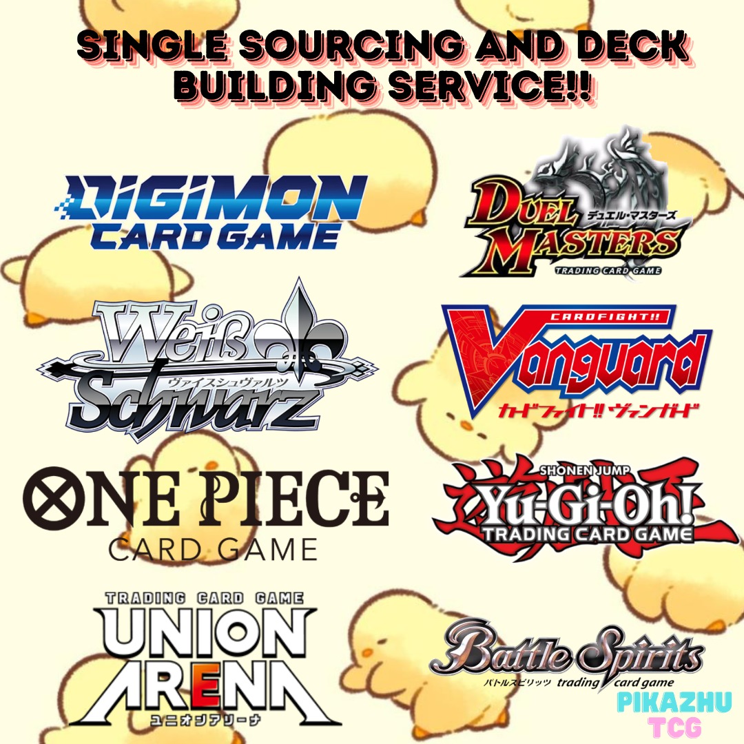 Yugioh/Vanguard/Duel masters/Battle Spirits/One piece/Digimon/Union Arena/Cardfight vanguard ...