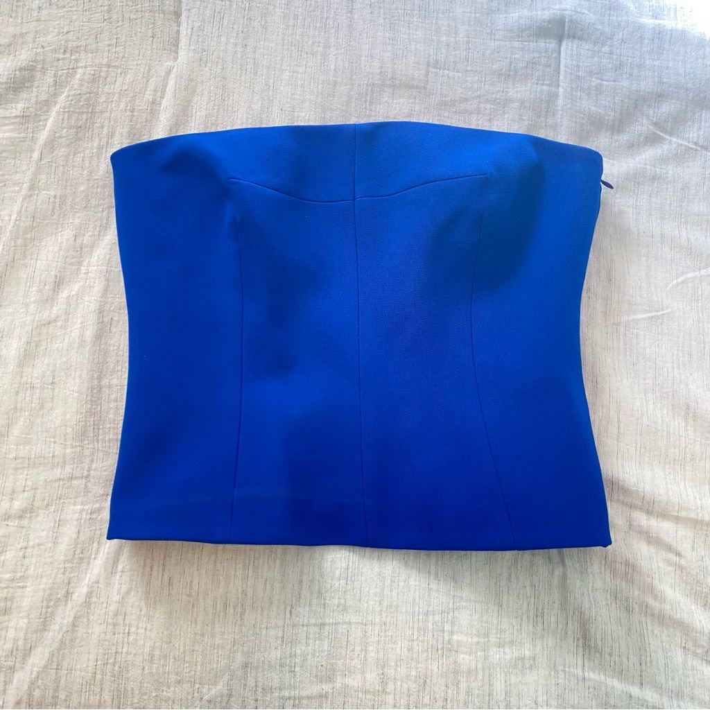 Zara blue tube top, Women's Fashion, Tops, Others Tops on Carousell