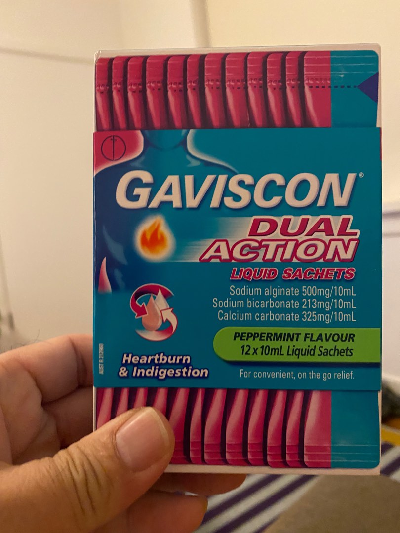 12 stick Gaviscon double action, Health & Nutrition, Medical Supplies ...