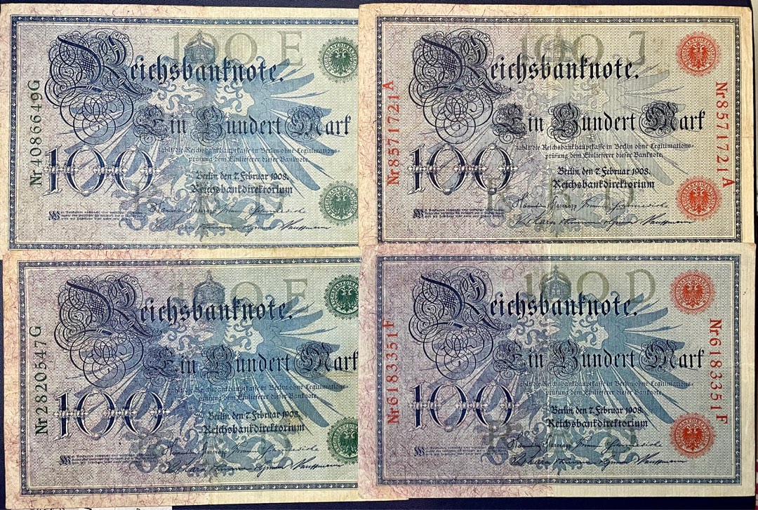 1908 GERMAN 100 VINTAGE CURRENCY/SOLD PER PIECE, Hobbies & Toys ...