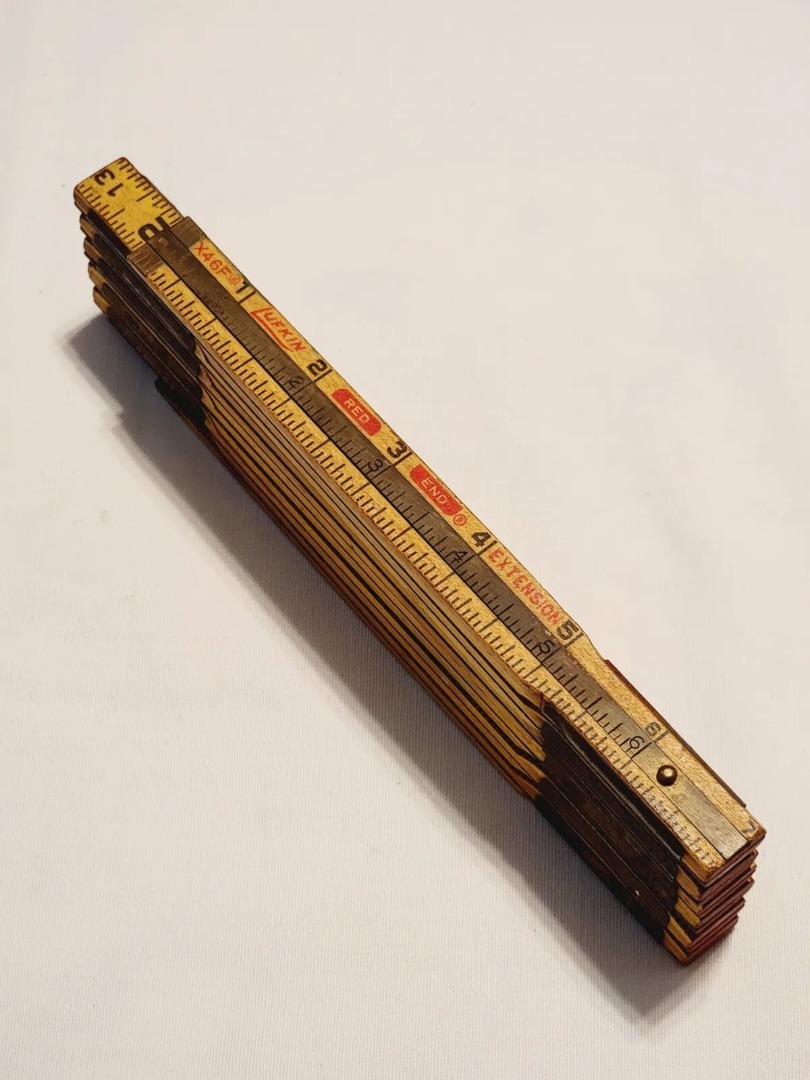 1960's Vintage Lufkin Folding Ruler Red End Extension Rule 72" Inches ...
