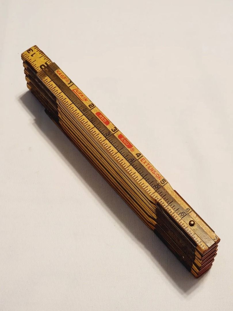 1960's Vintage Lufkin Folding Ruler Red End Extension Rule 72" Inches ...