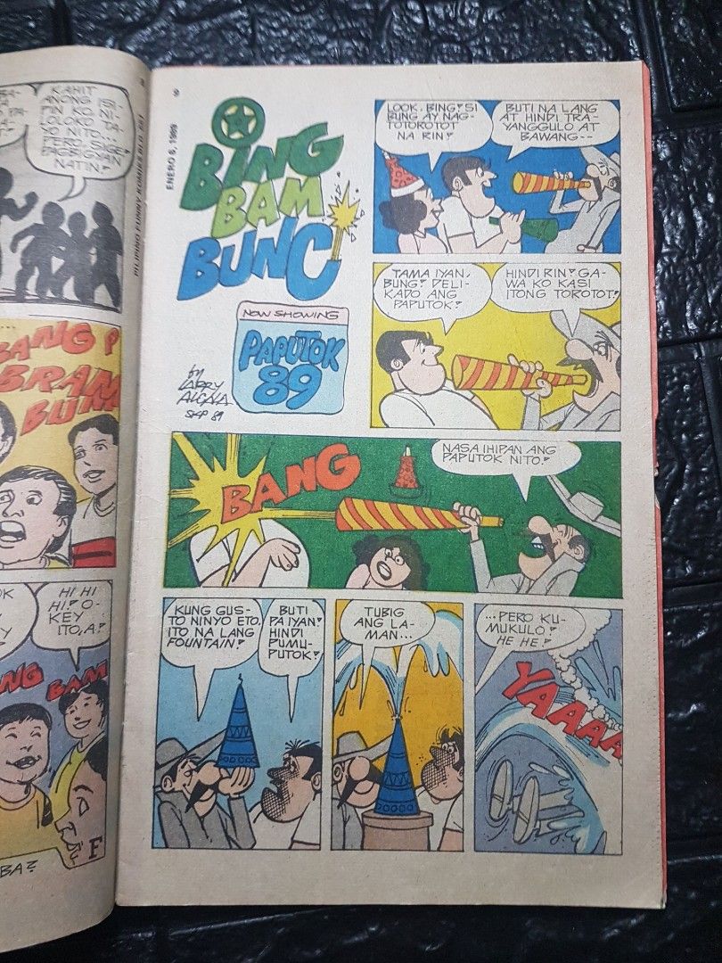 1989 Larry Alcala Bing Bam Bung Funny Komiks New Year Special Issue ...