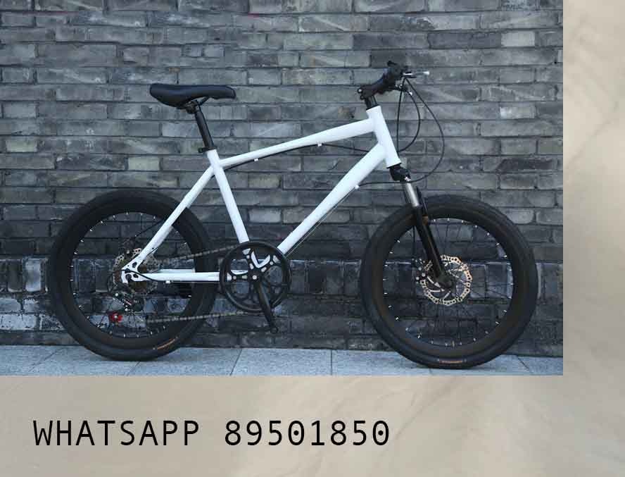 22 Inch 7 Speed MINI VELO [White] Front Suspension Bicycles Fixie Bike ...